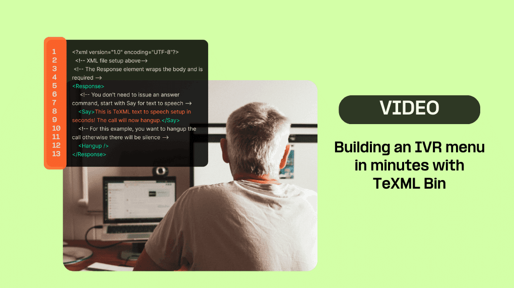 VIDEO: Building an IVR menu in minutes with TeXML Bin