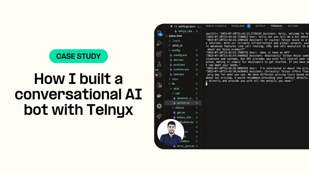 How I built a conversational AI bot using Telnyx