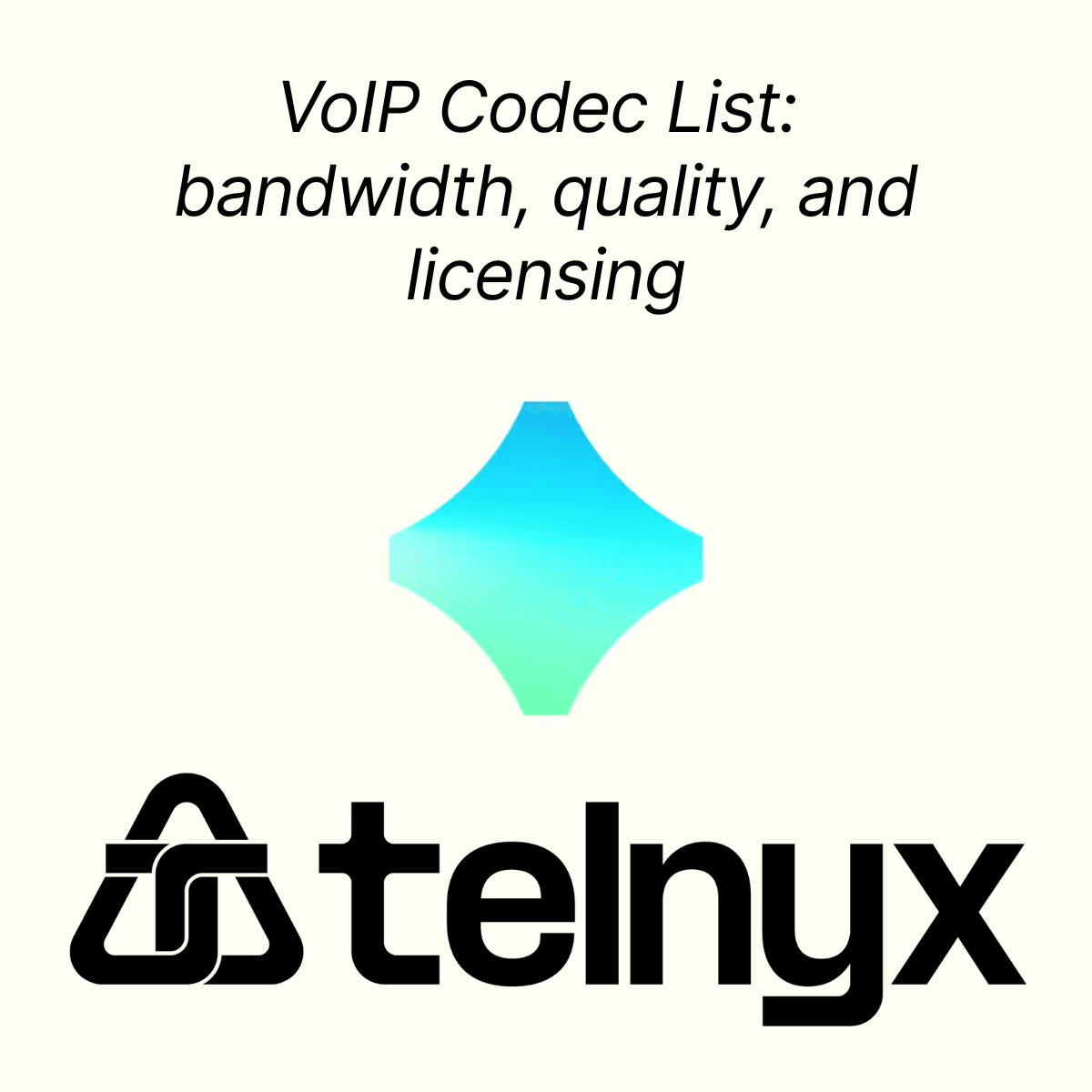 VoIP codec list: bandwidth, quality, and licensing